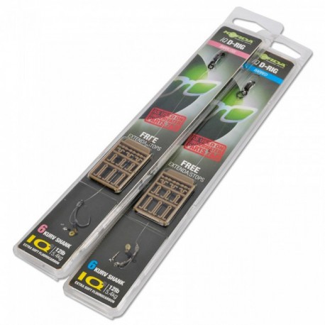 Korda Ready Tied Fluorocarbon IQ D Rig - All Sizes - Mill View Fishing Tackle