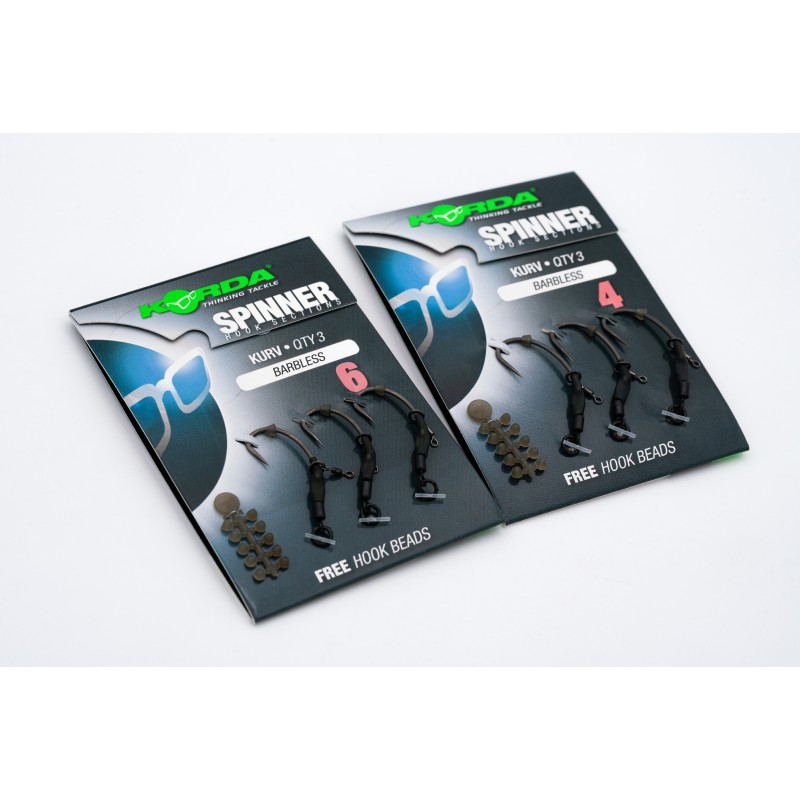 Korda Ready Tied Kurv Shank Spinner Rig Hook Sections - All Sizes ...